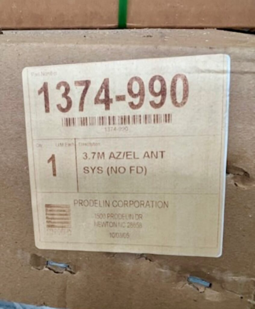 New Prodelin 3.7M Prime Focus Antenna, 1374-990 - Satcom Solutions