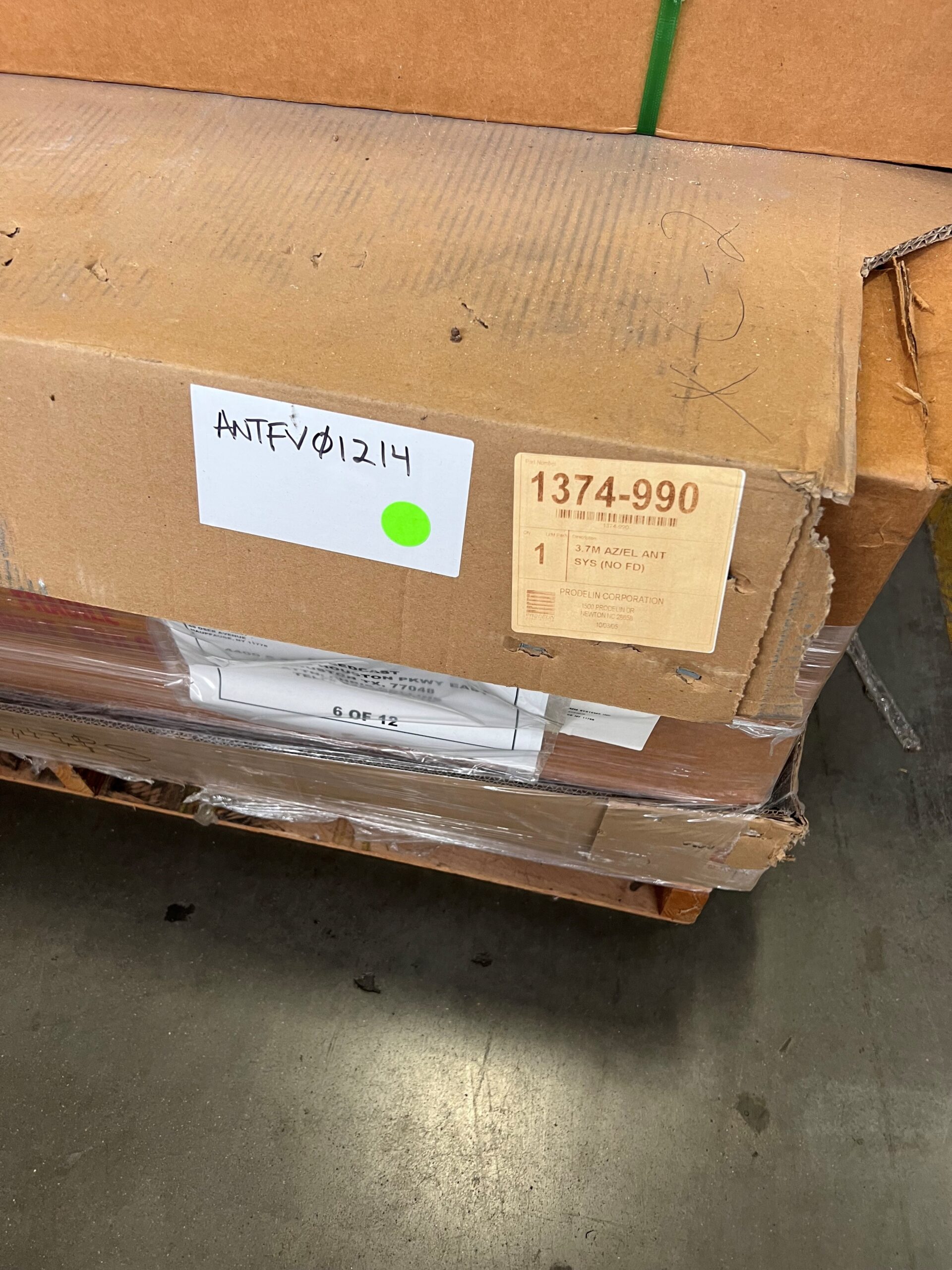 Prodelin 3.7M Prime Focus AZ/EL Antenna System (No Feed) – Model 1374 ...